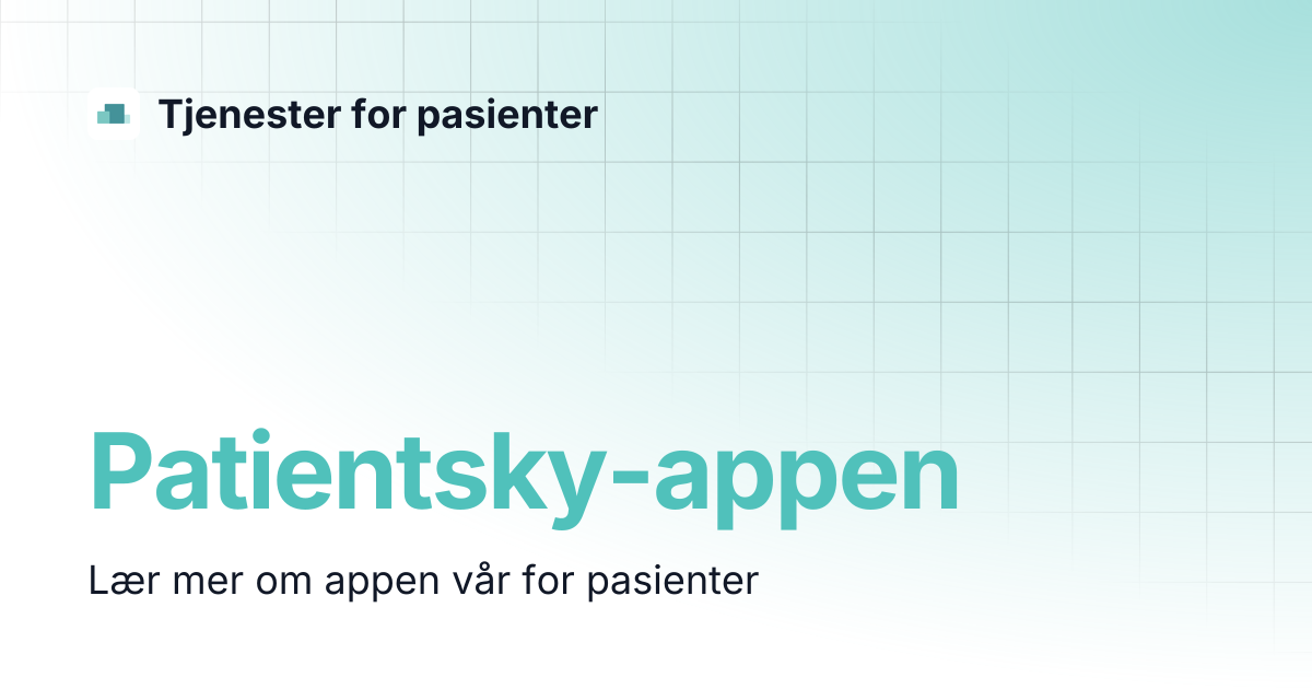 Patientsky-appen | Tjenester for pasienter